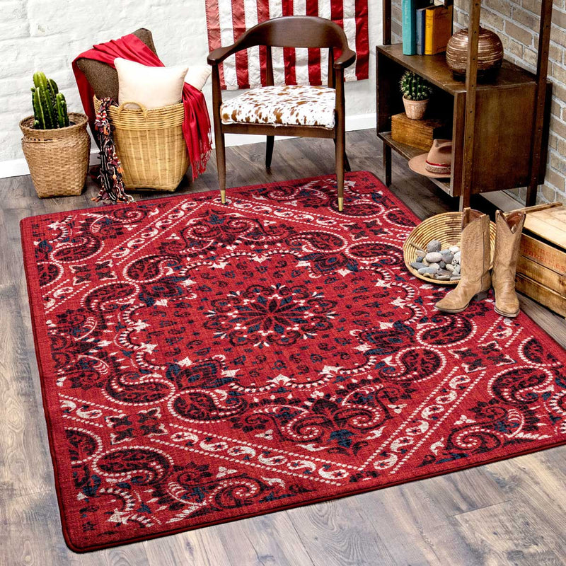 Kerchief - Rodeo Red Bandana Rug