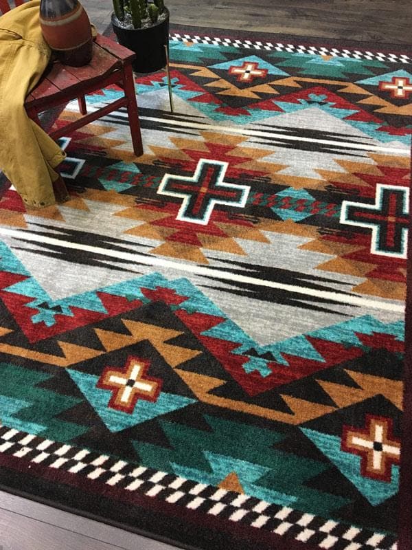 Rustic Cross - Electric Southwestern Rug
