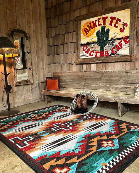 Rustic Cross - Electric Southwestern Rug