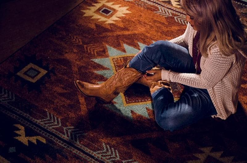 Whiskey River - Rust Western Area Rug